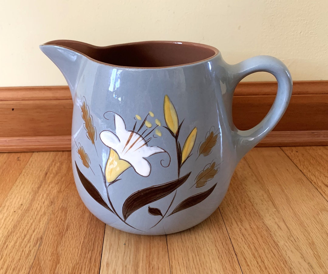 Vintage Stangl Pitcher: Golden Harvest Floral Design, 2 Quart - Etsy