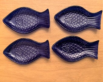 Blue Fish Plates - Etsy
