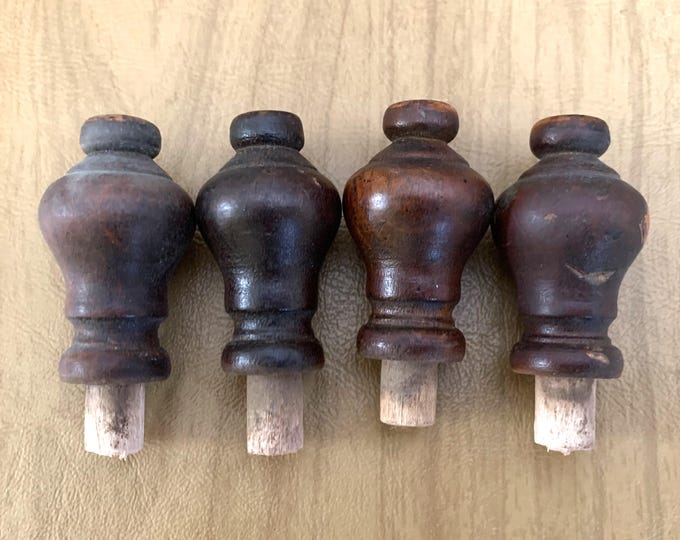 Architectural Salvage Vintage Wood Finials Set of 4 SMALL - Etsy
