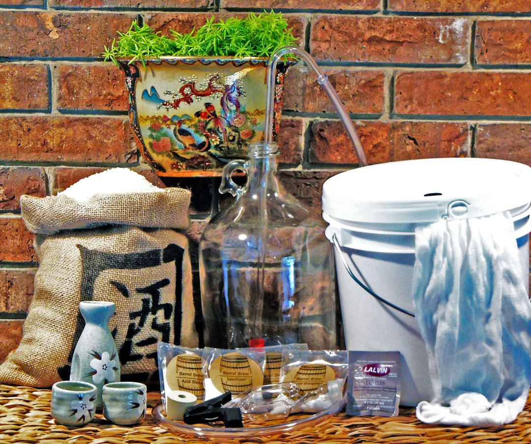 1 Gallon Sake (rice Wine) Equipment & Ingredient Kit - Home Brew - - Etsy