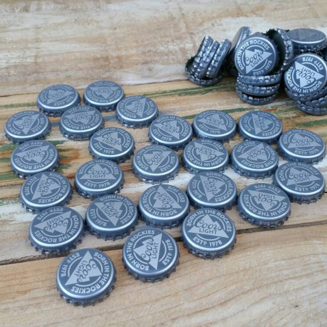 Grey Beer Caps, 100 Beer Caps, Gray Bottle Caps, Clean and No Dents ...