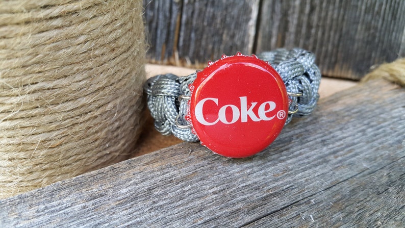 Coca-cola Paracord Bracelet, Coke Bottle Cap Bracelet, Coke Jewelry ...