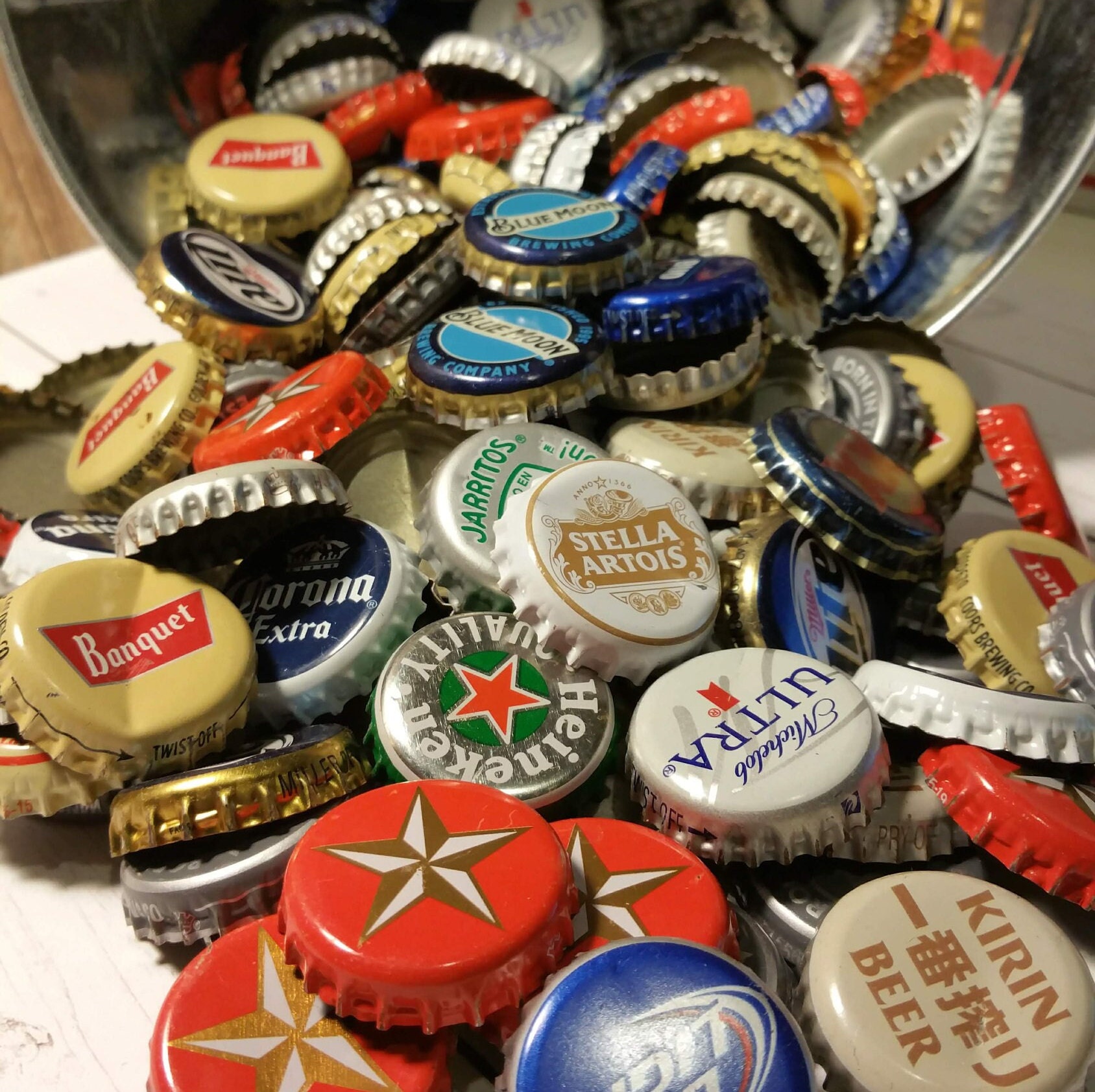 Recycled Beer Caps 1 Lb Recycled Bottle Caps Assorted Dented Beer ...