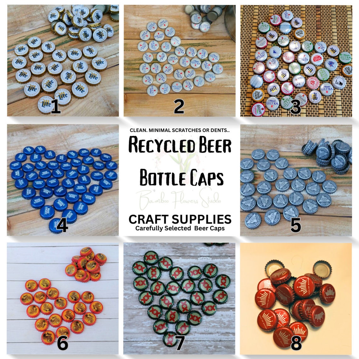 Clean Recycled Beer Caps | Minimal Scratches and Dents | Used Bottle ...
