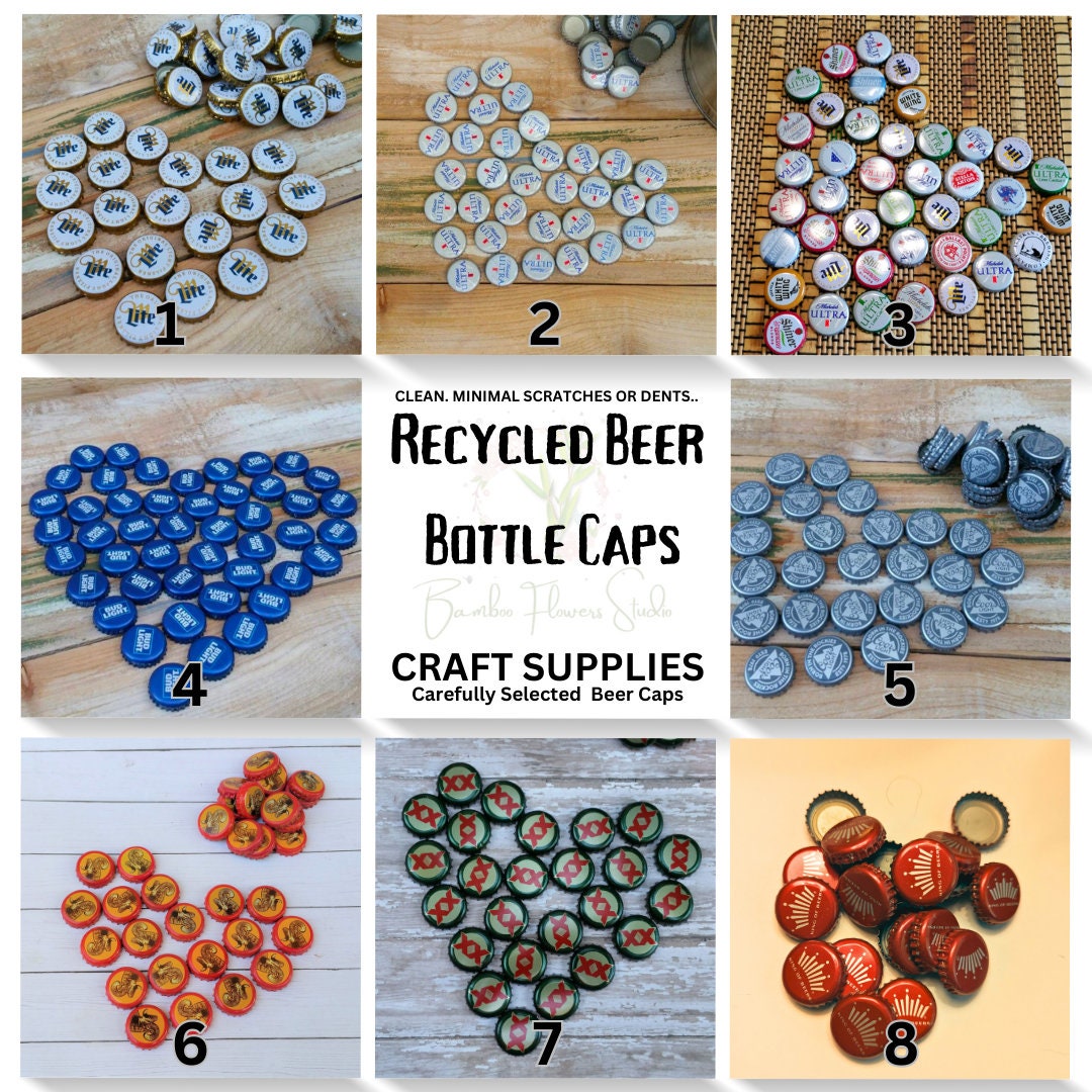 Clean Recycled Beer Caps | Minimal Scratches and Dents | Used Bottle ...