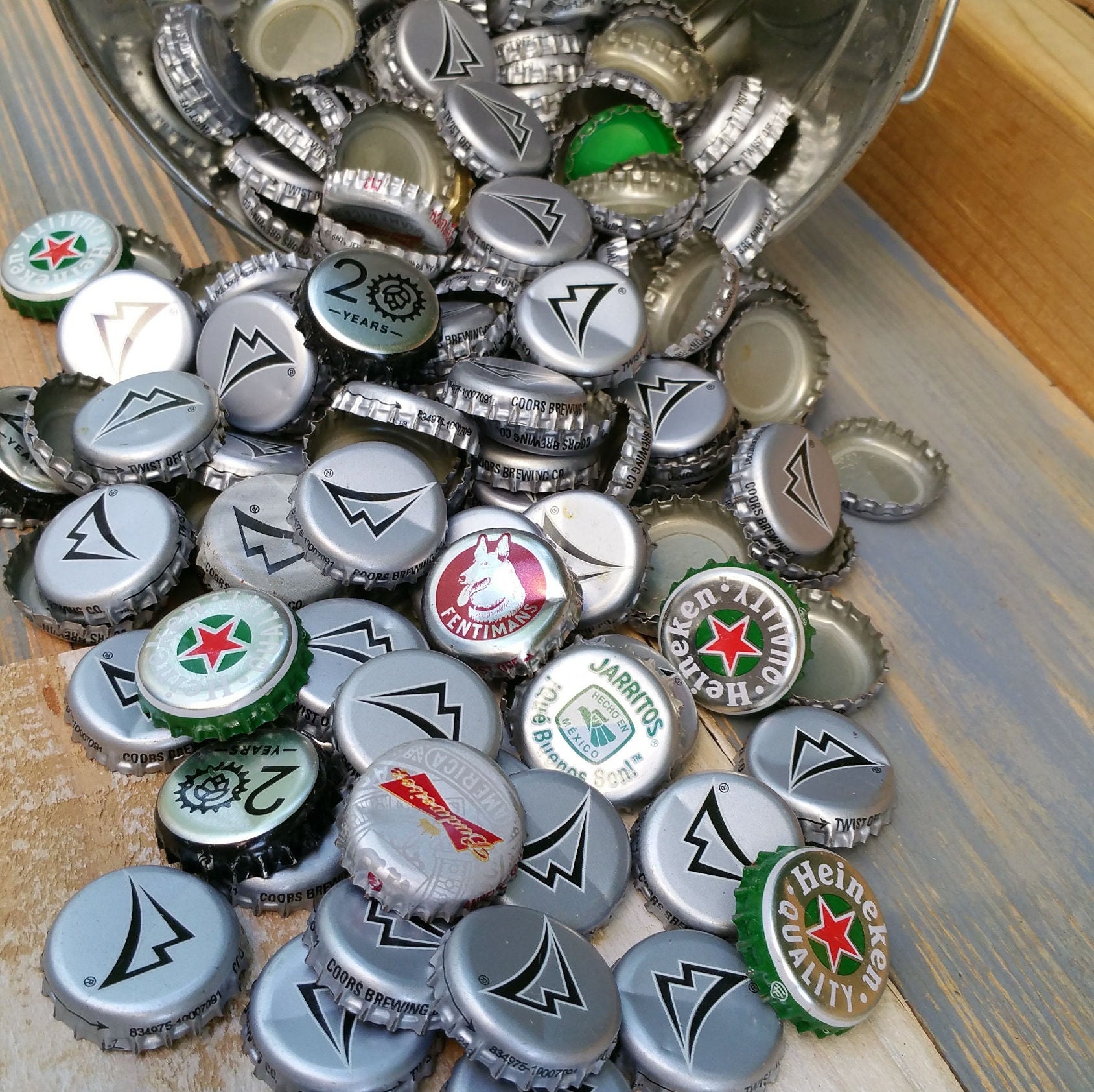 Recycled Beer Caps 1 Lb Recycled Bottle Caps Assorted Dented Beer ...