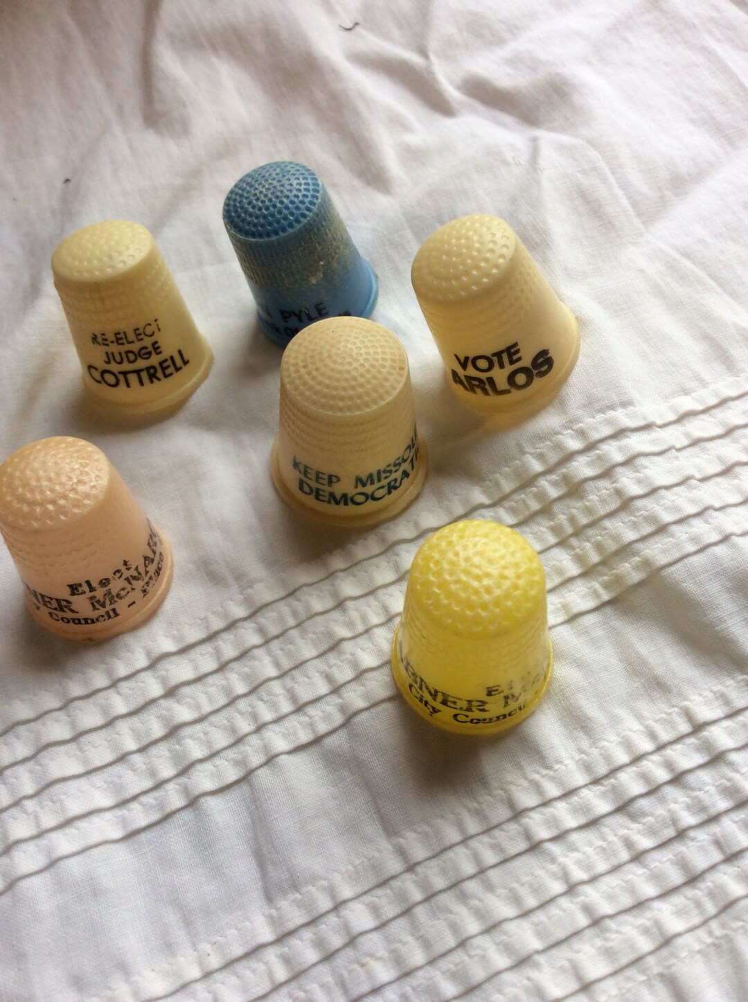 Polictical Plastic Thimbles Set of 6 - Etsy