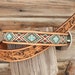 Western Leather Inlay Beaded Belt - Etsy