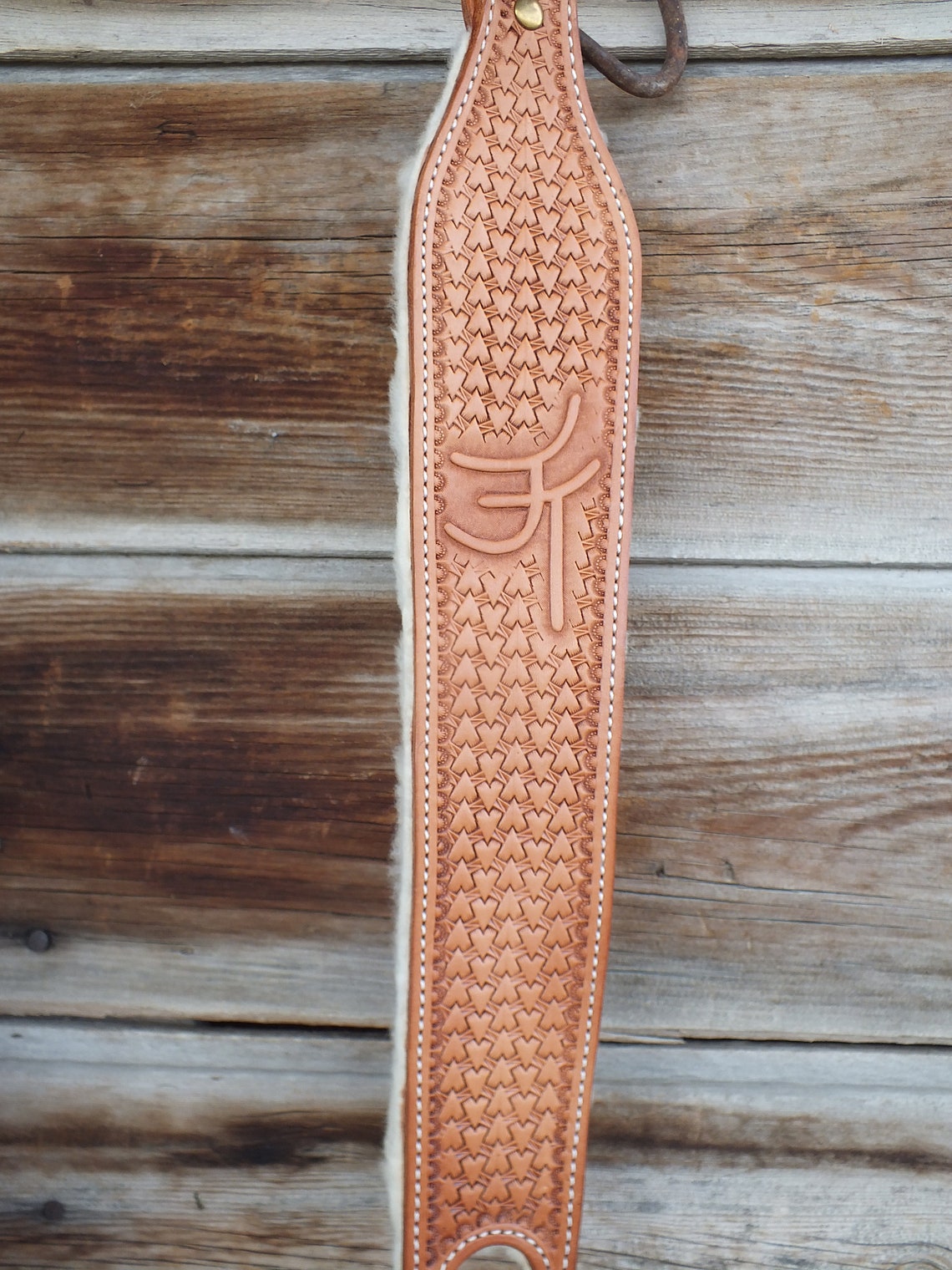 Leather Strap Sling Wool Back - Etsy