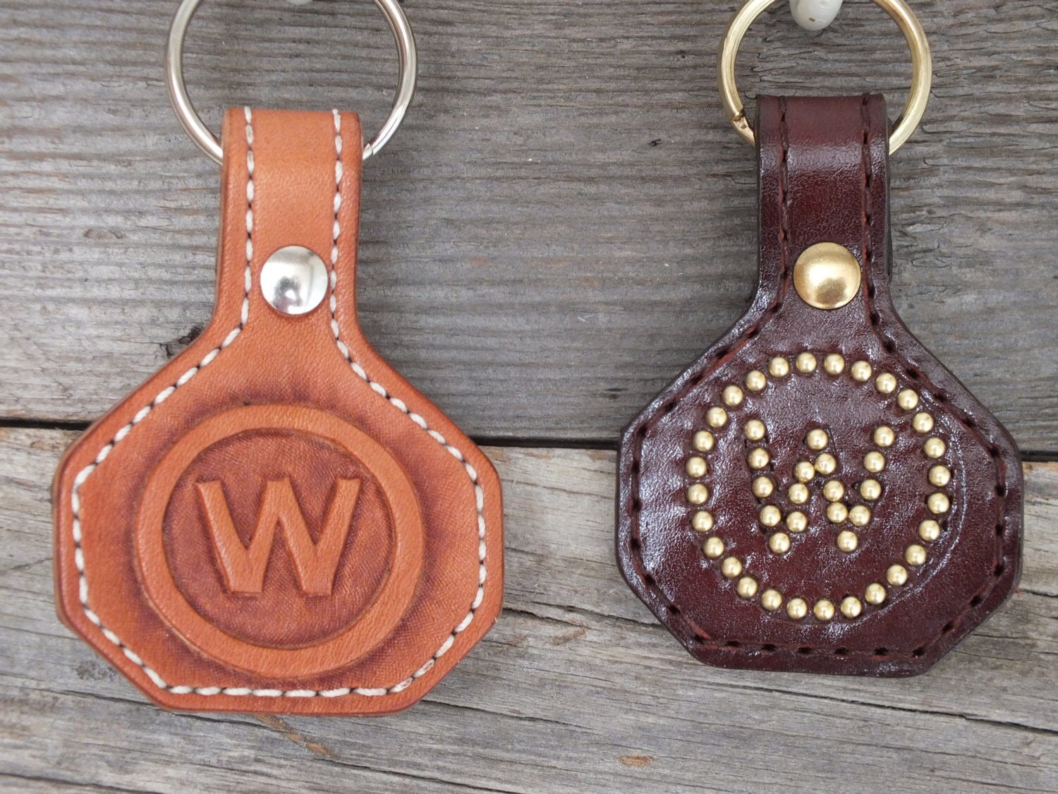 Leather Ear Tag Key Ring - Etsy