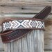 Western Leather Inlay Beaded Belt - Etsy