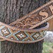 Western Leather Inlay Beaded Belt - Etsy
