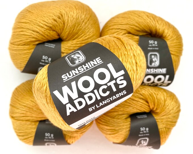 45% off Wool Addicts Sunshine Organic Mercerized Cotton Worsted Yarn ...