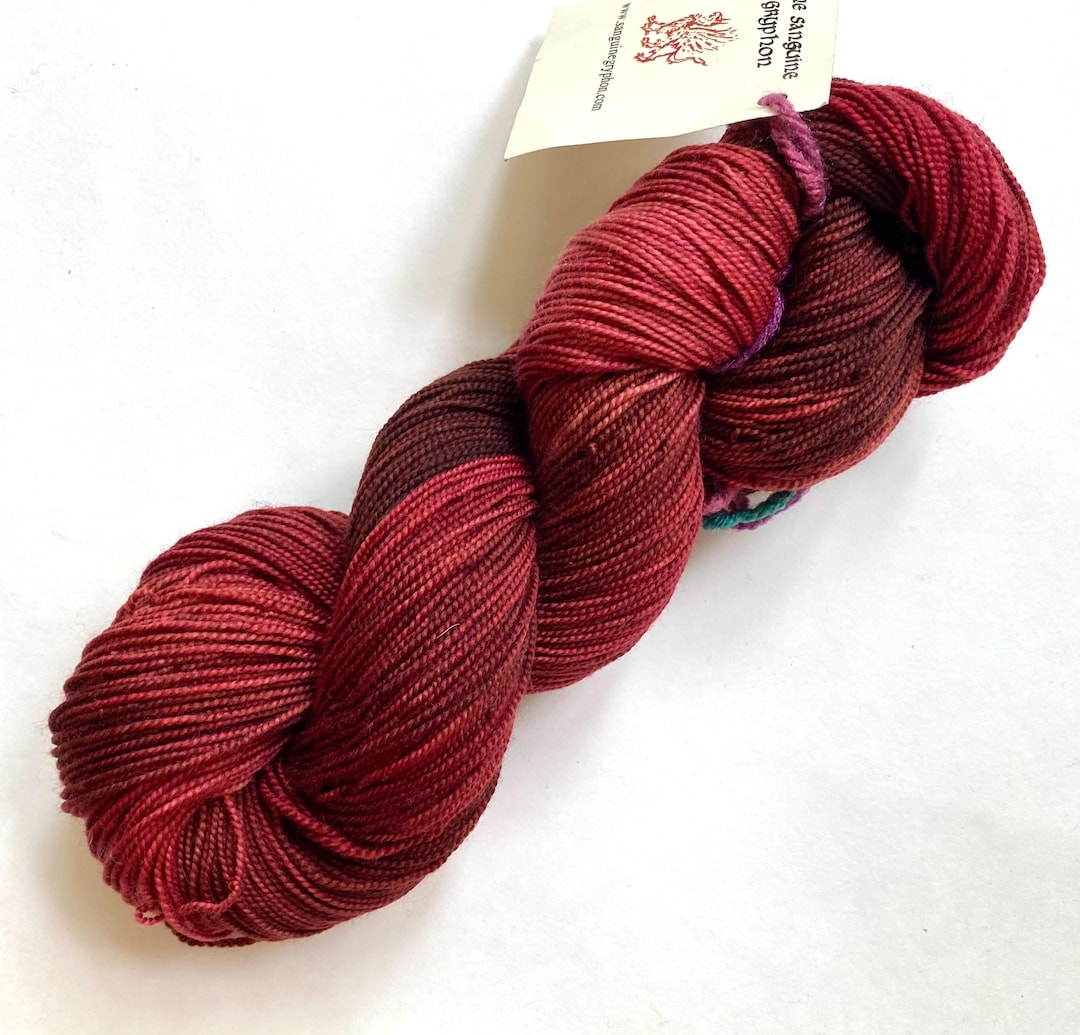 35% off Edios Sanguine Gryphon Superwash Merino Fingering Sock Handpainted Yarn 390 Yards - Etsy