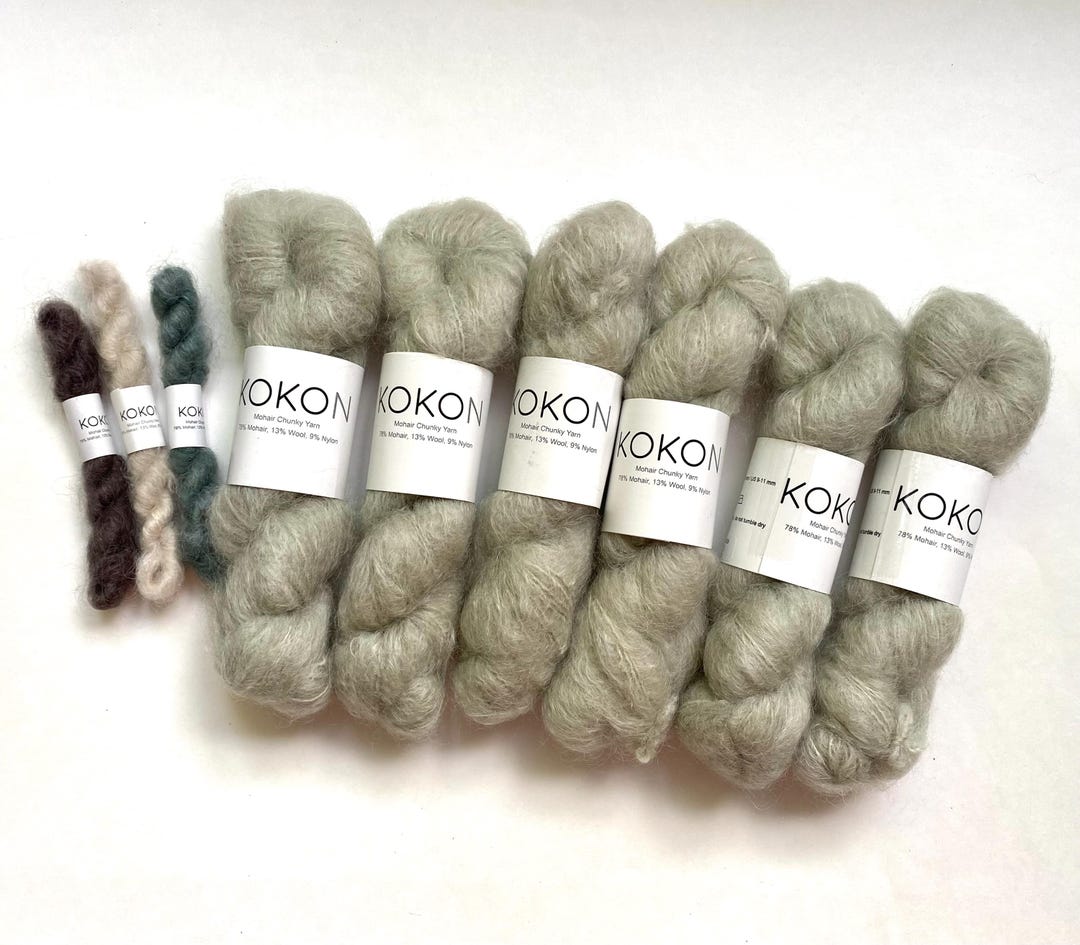 35% off KOKON Chunky Mohair Yarn 109 Yards 50 Grams - Etsy