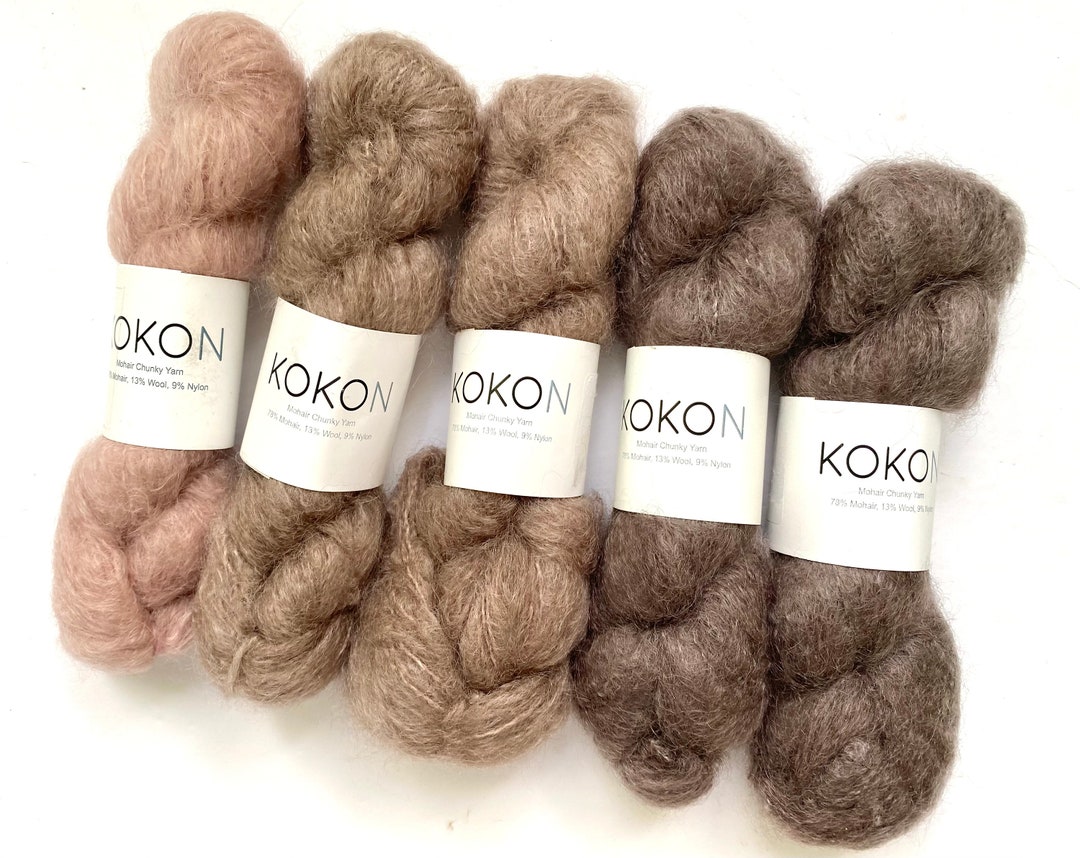 40% off KOKON Chunky Mohair Yarn 109 Yards 50 Grams - Etsy