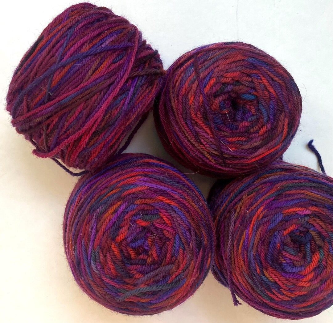 Mystery Hand Painted Worsted Aran Yarn Merino Wool 100 Grams - Etsy