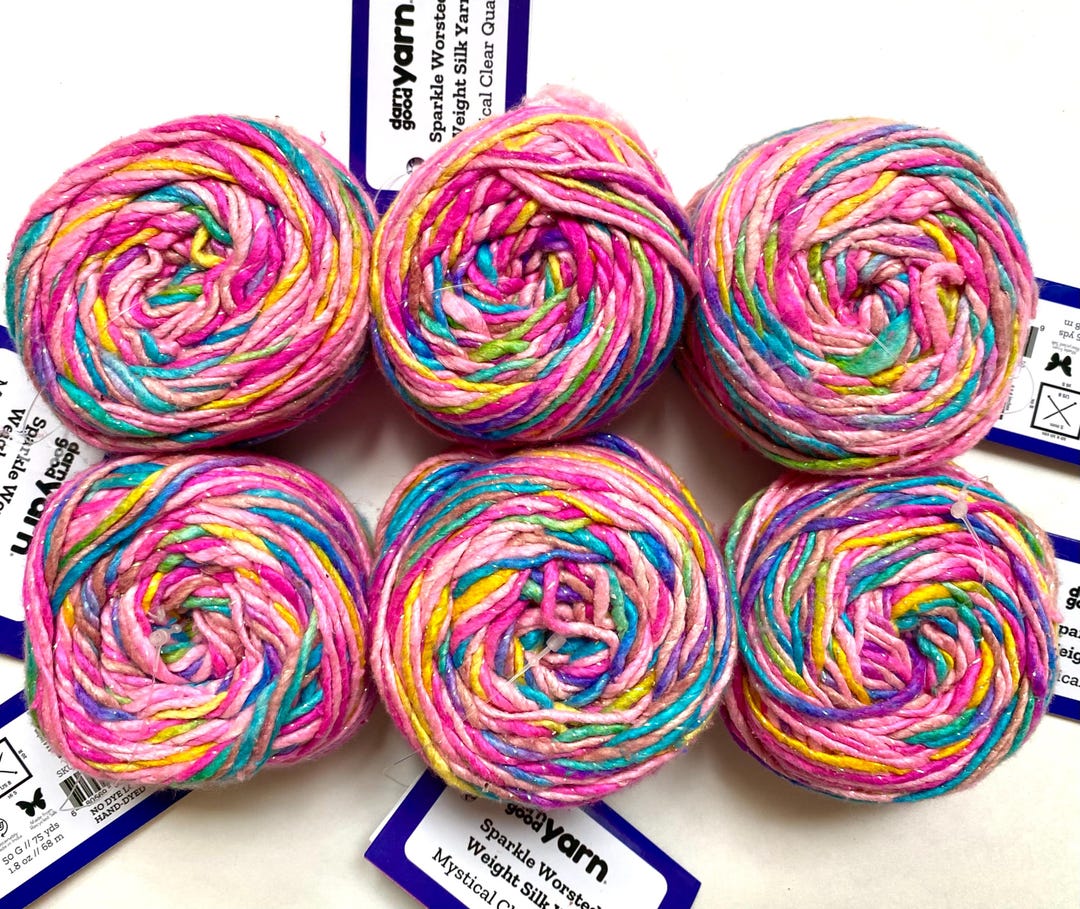 40% off Sparkle Silk Worsted Yarn Darn Good Yarn 75 Yards - Etsy