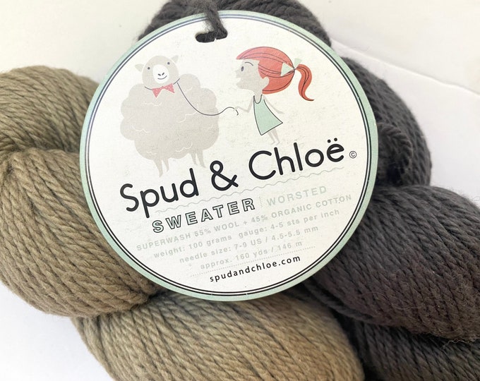40% off Spud and Chloe Sweater Worsted Superwash Wool Organic Cotton ...