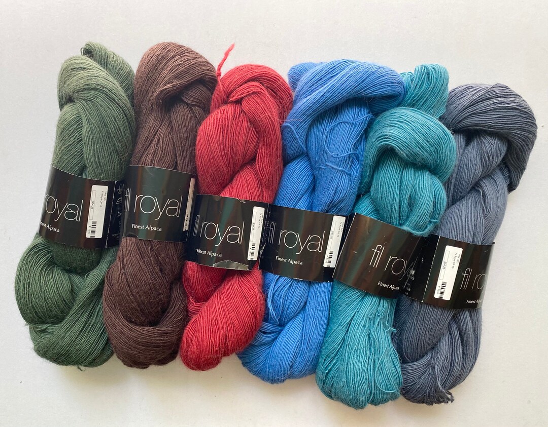 45% off Baby Alpaca Lace Yarn Zitron Fil Royal 656 Yards - Etsy
