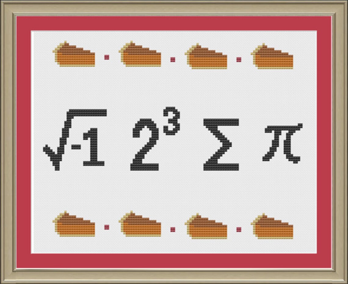 I Ate Some Pie i 8 Sum Pi: Nerdy Math Cross-stitch Pattern | Etsy