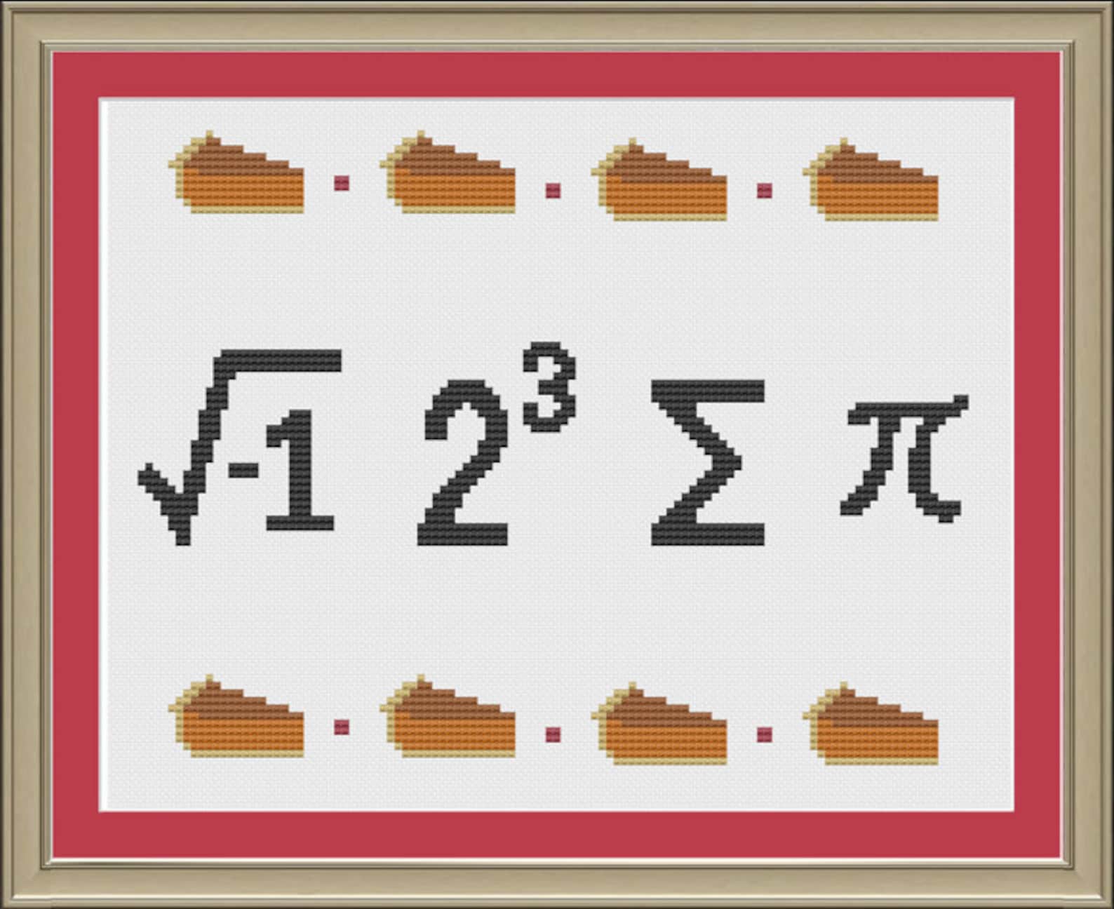 I Ate Some Pie i 8 Sum Pi: Nerdy Math Cross-stitch Pattern | Etsy