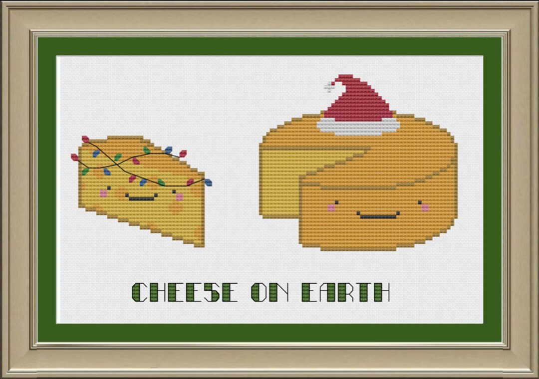 Cheese on Earth: Funny Christmas Cross-stitch Pattern - Etsy