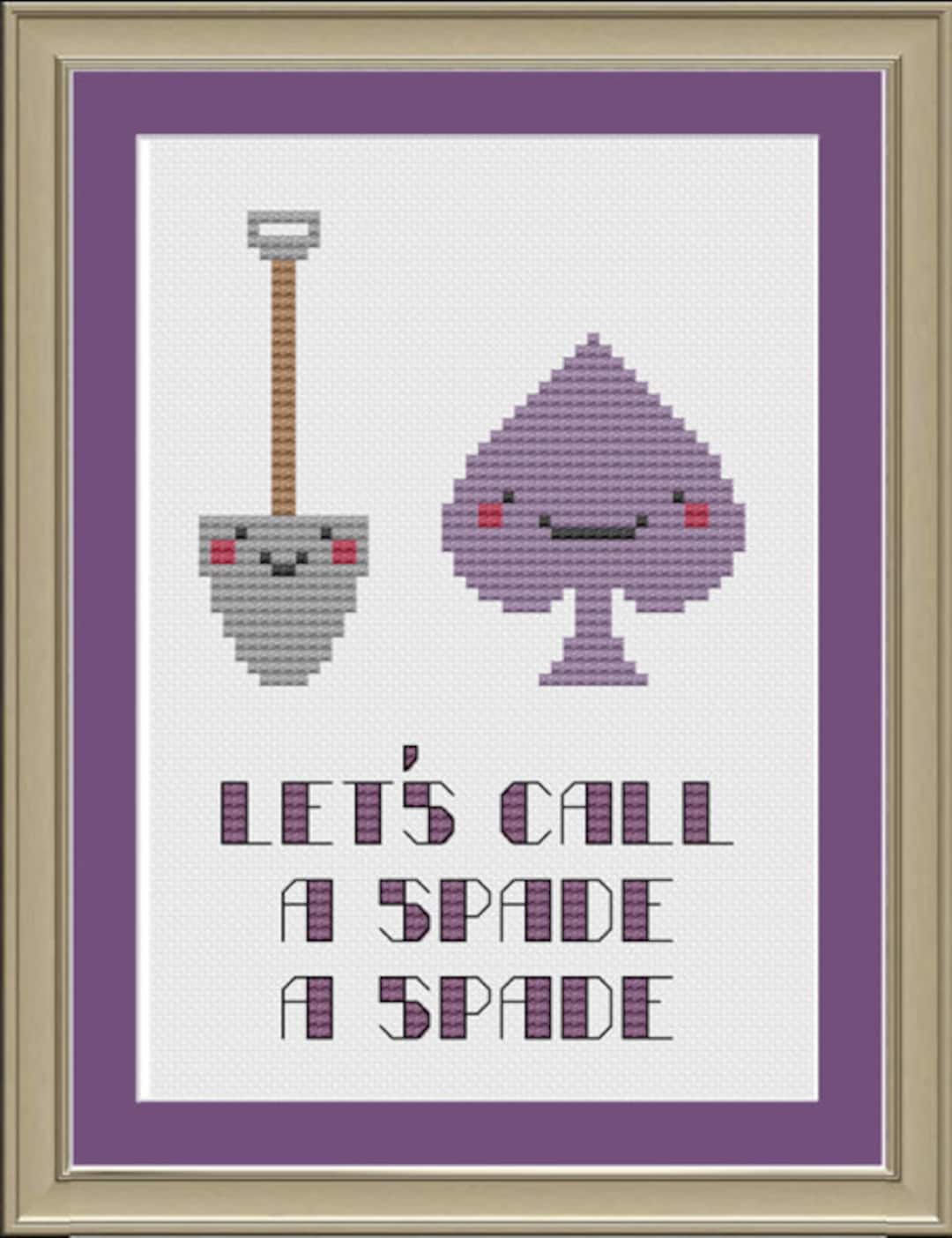 Let's Call a Spade a Spade: Funny Cross-stitch Pattern - Etsy