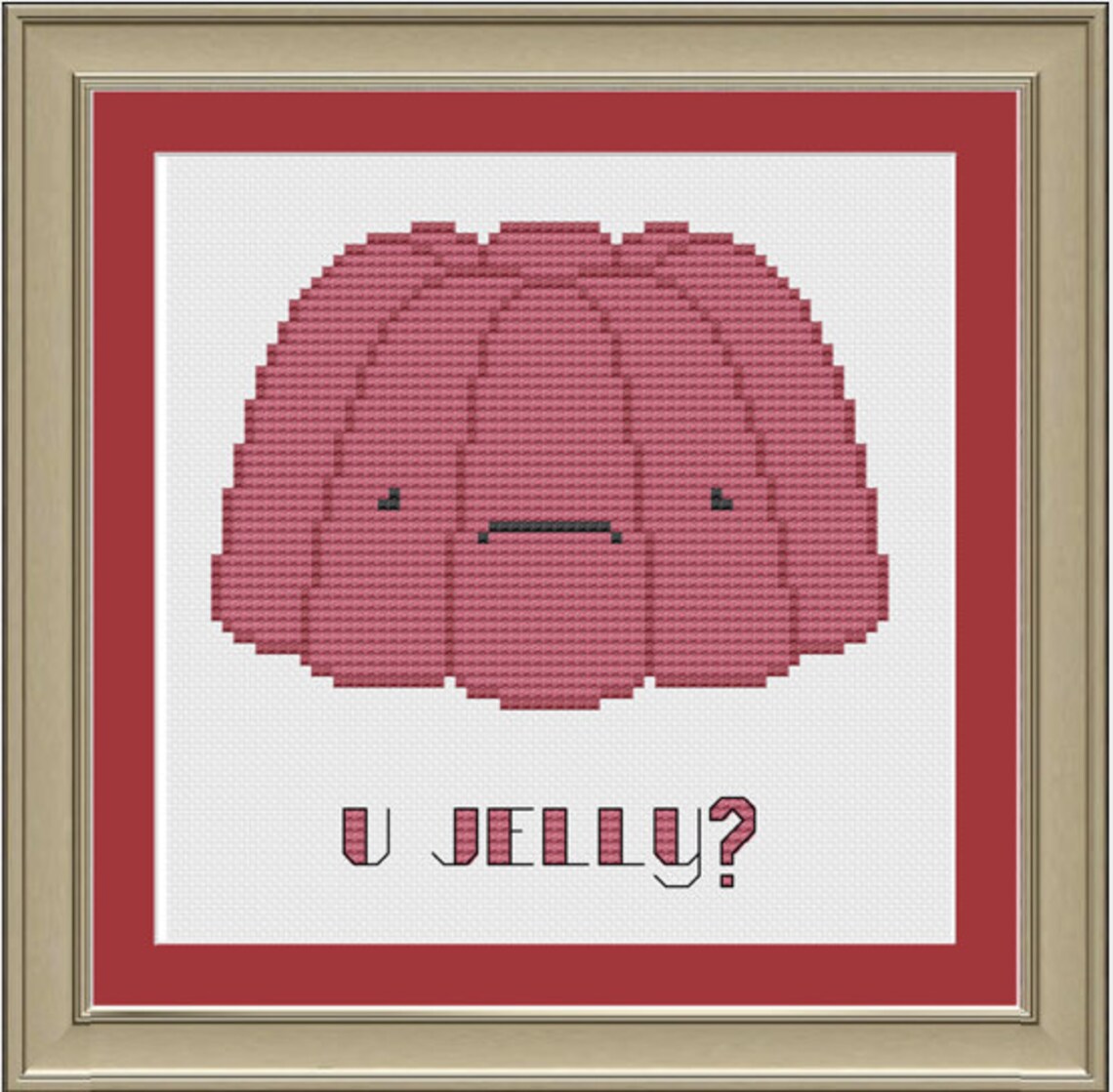 U Jelly: Funny Gelatin Cross-stitch Pattern - Etsy