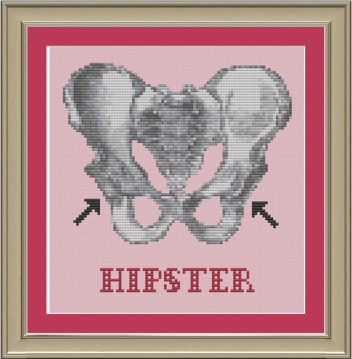 Hipster: Funny Human Pelvis Cross-stitch Pattern - Etsy