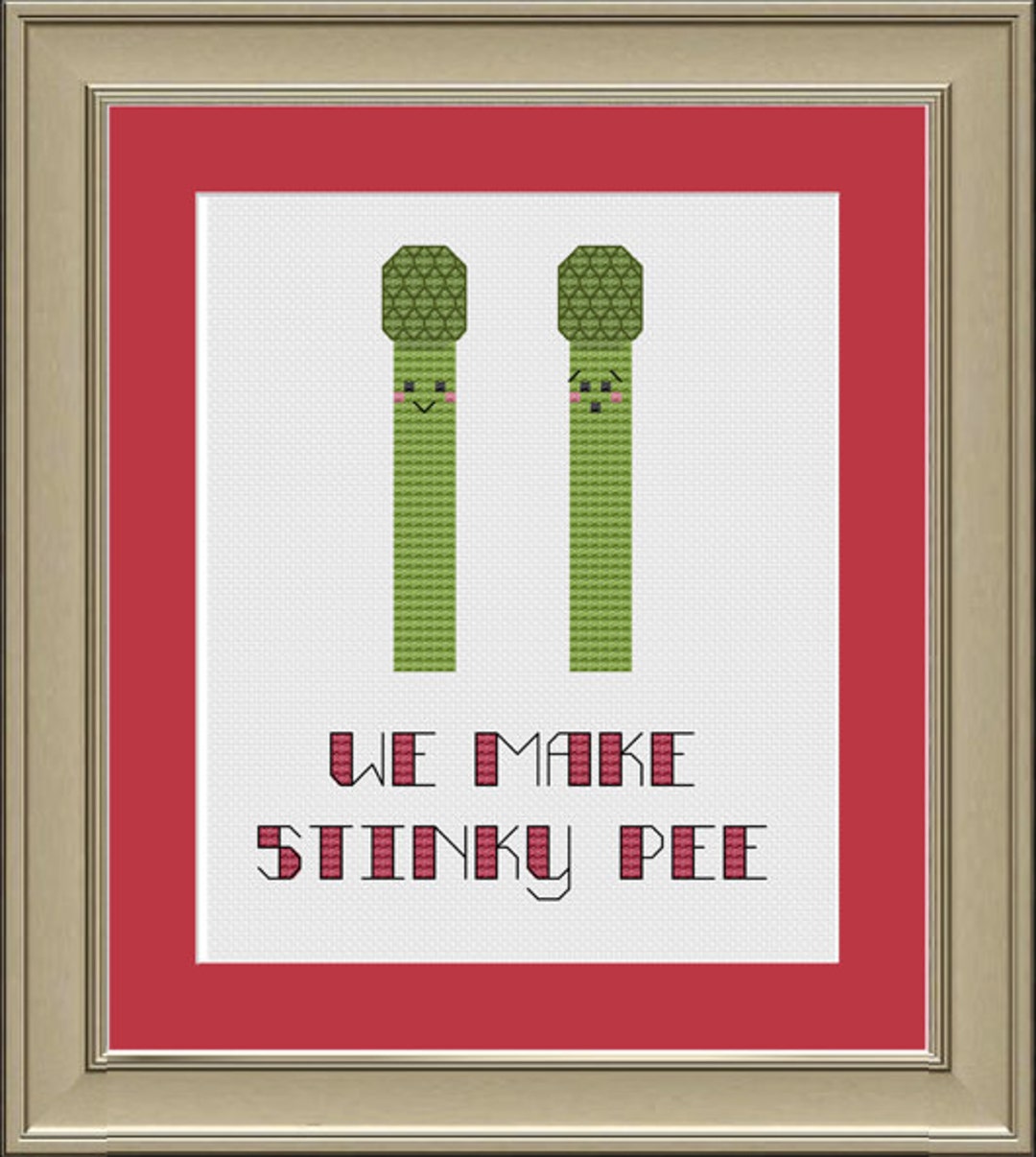 We Make Stinky Pee: Funny Asparagus Cross-stitch Patttern - Etsy