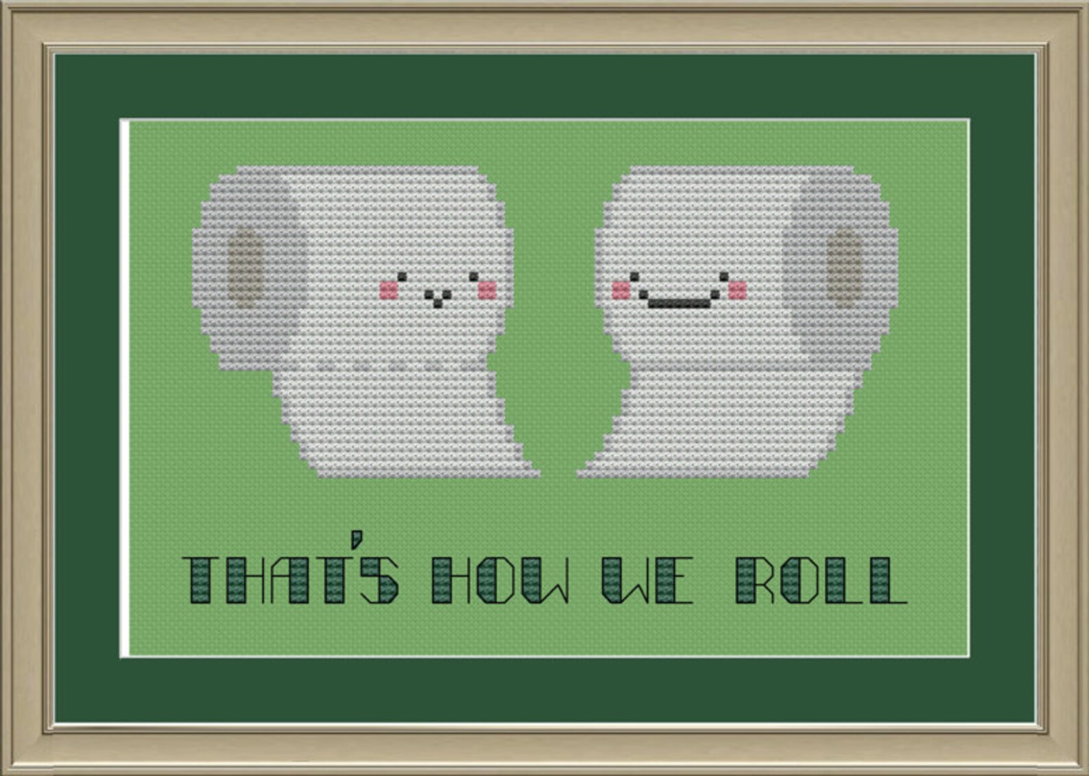 Toilet Paper "that's How We Roll": Funny Cross-stitch Pattern - Etsy