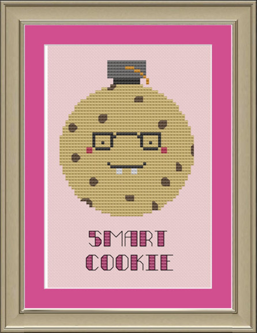 Smart Cookie: Cute Cross-stitch Pattern - Etsy