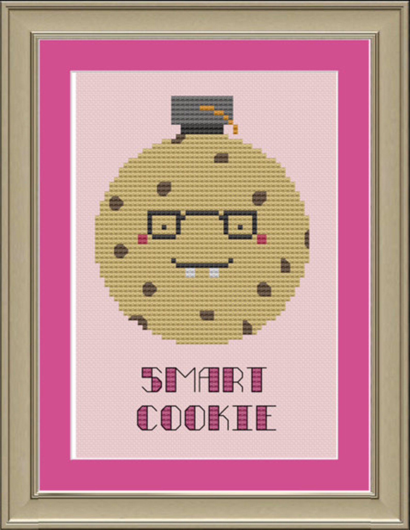 Smart Cookie: Cute Cross-stitch Pattern - Etsy