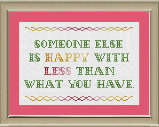 Someone Else is Happy With Less Than What You Have: Inspirational Cross ...