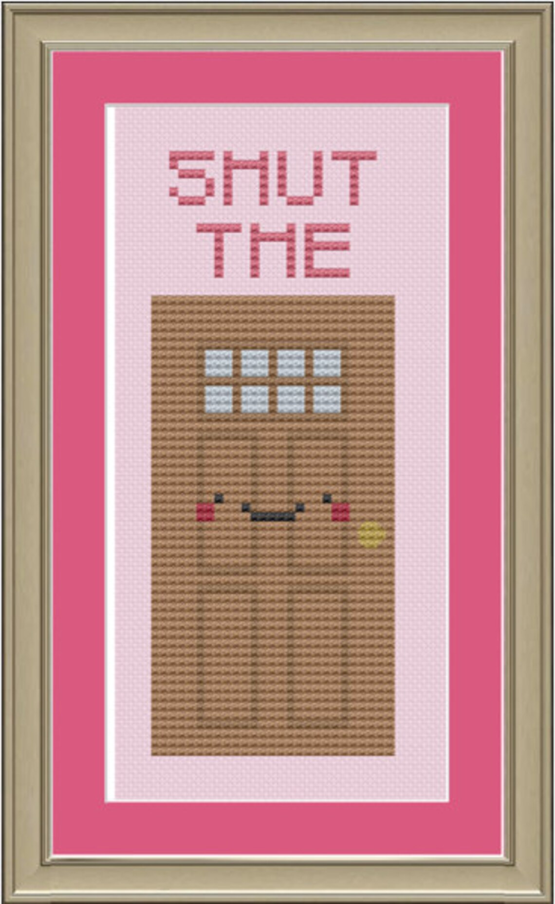 Shut the Front Door: Funny Cross-stitch Pattern - Etsy
