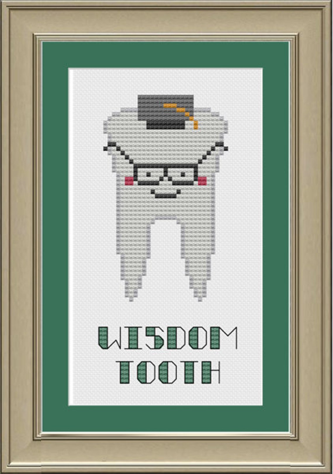 Wisdom Tooth: Cute Dental Cross-stitch Pattern - Etsy