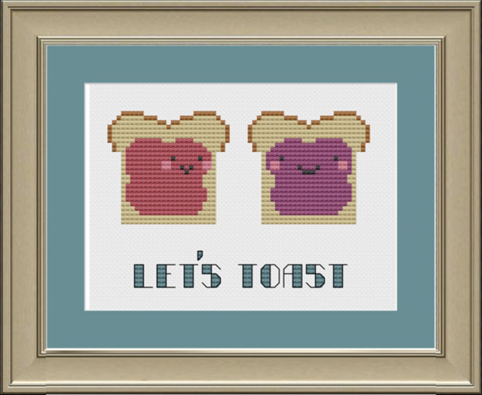 Let's Toast: Cute Bread Cross-stitch Pattern - Etsy