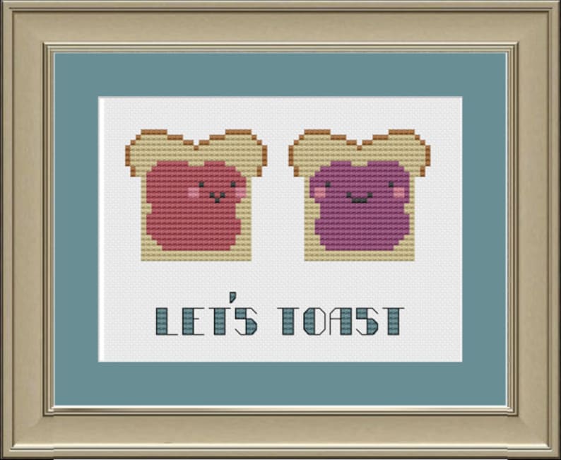 Let's Toast: Cute Bread Cross-stitch Pattern - Etsy