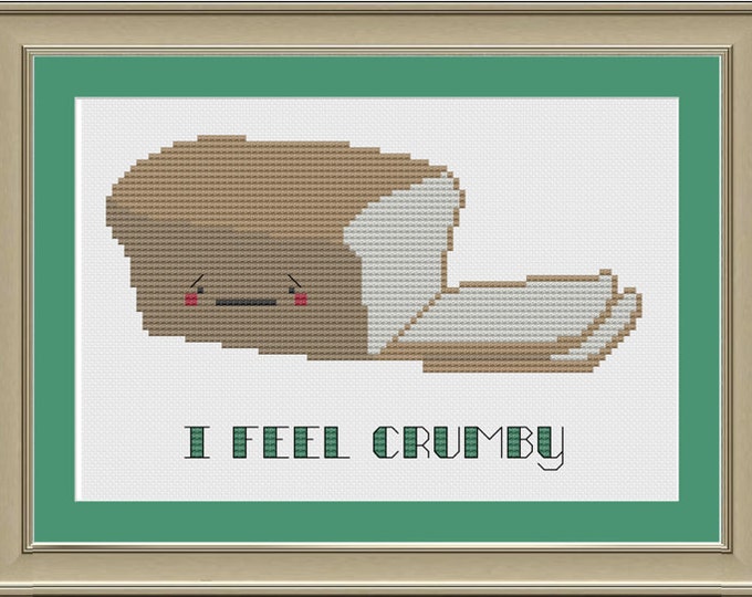 I Feel Crumby: Funny Bread Cross-stitch Pattern - Etsy