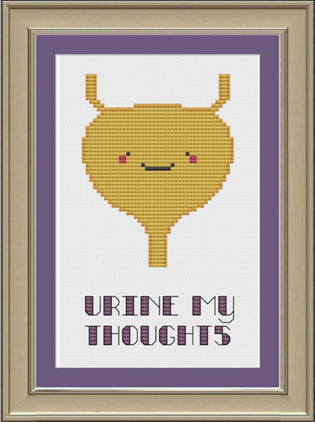 Urine My Thoughts: Nerdy Bladder Cross-stitch Pattern - Etsy