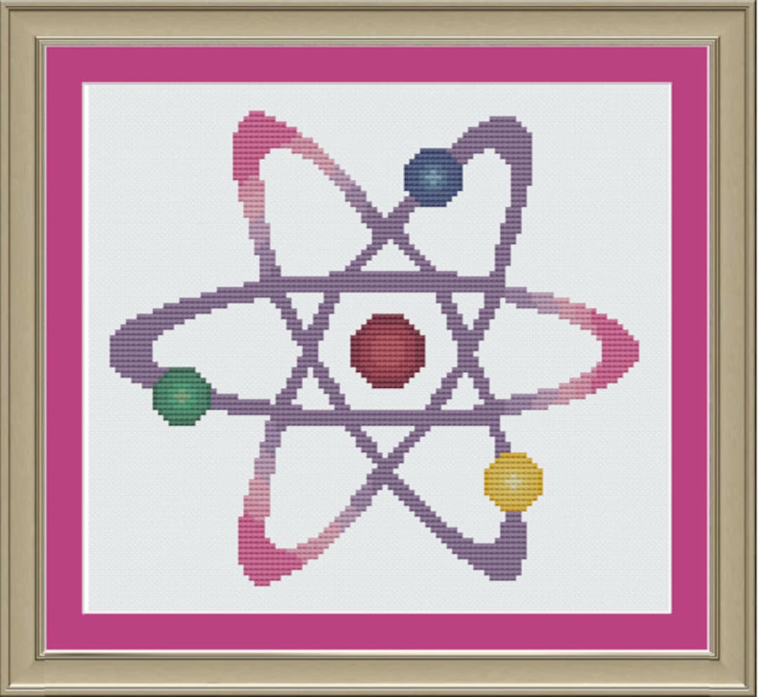 Colorful Atom: Nerdy Cross-stitch Pattern - Etsy