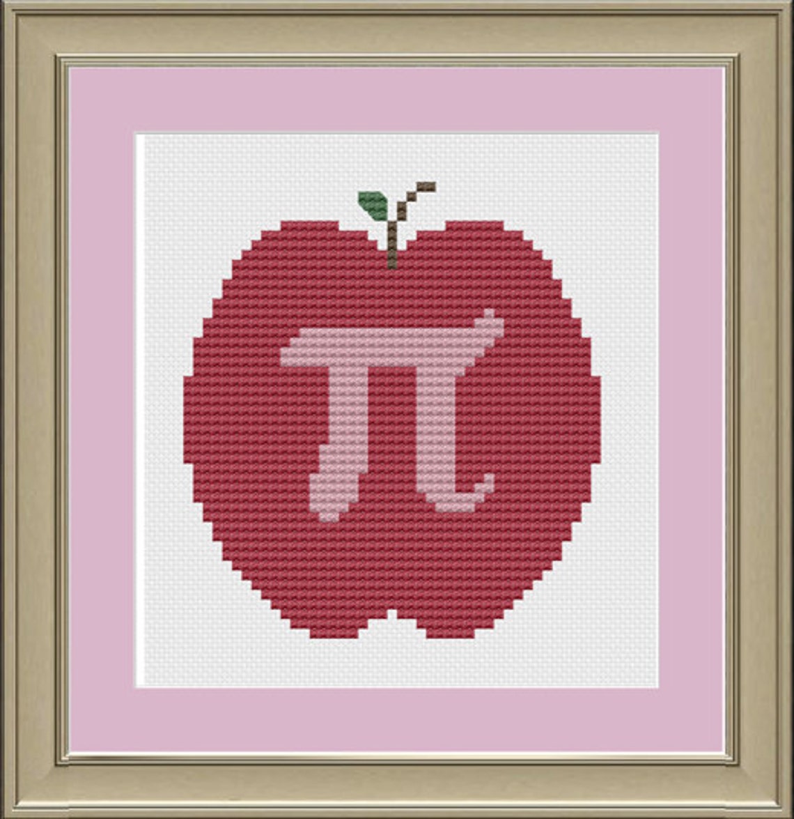 Apple Pi: Cute Cross-stitch Pattern - Etsy