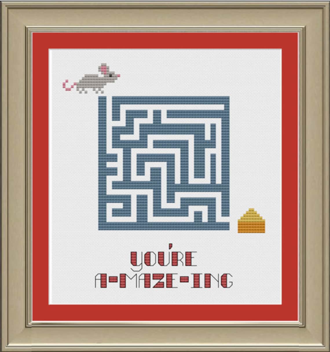You're A-maze-ing: Cute Maze Cross-stitch Pattern - Etsy
