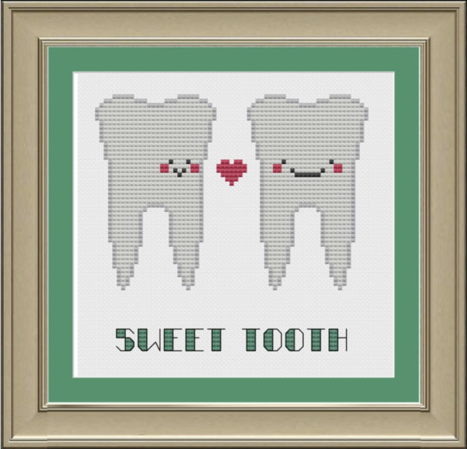 Sweet Tooth: Cute Dental Cross-stitch Pattern - Etsy