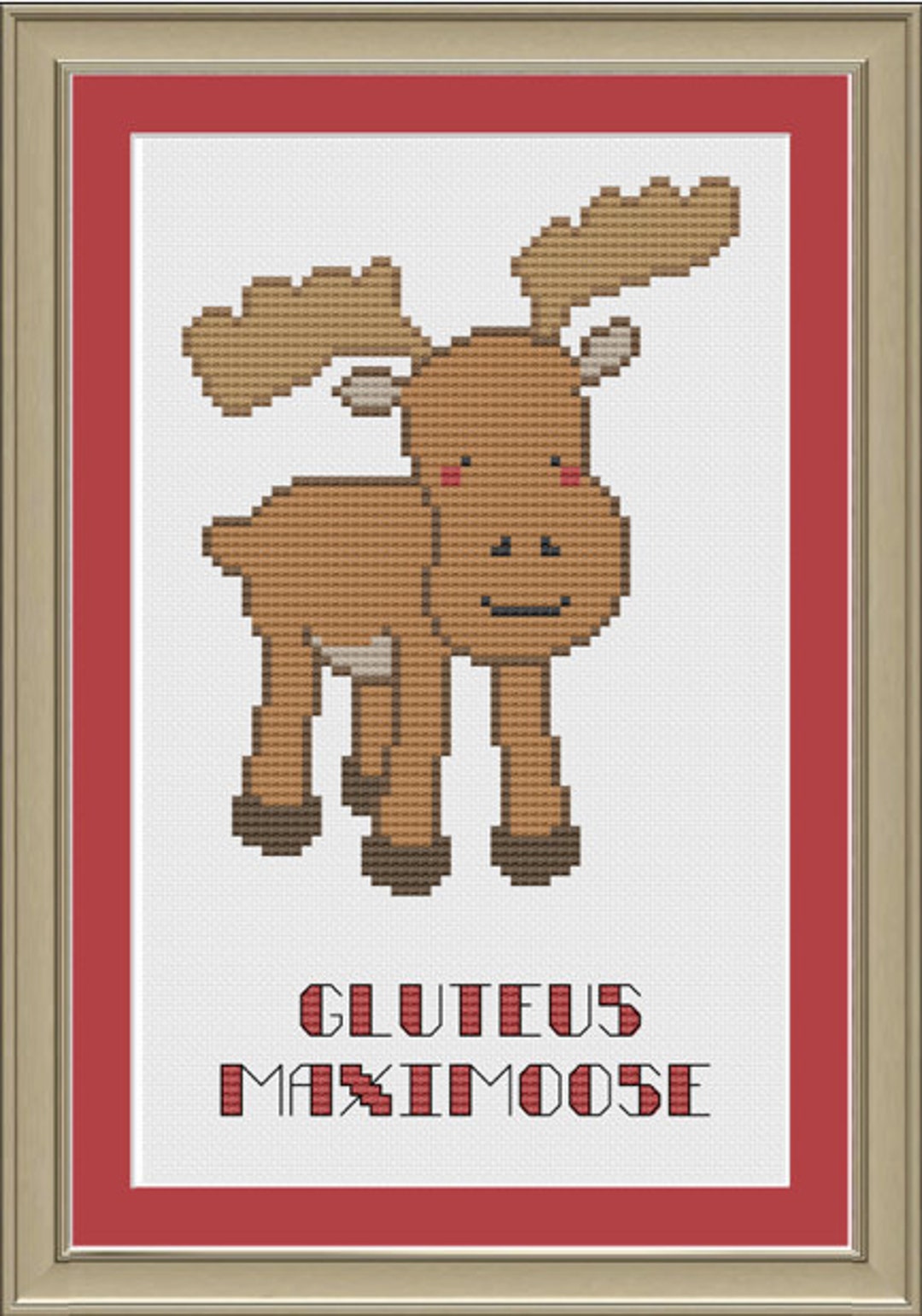 Gluteus Maximoose: Funny Moose Cross-stitch Pattern - Etsy