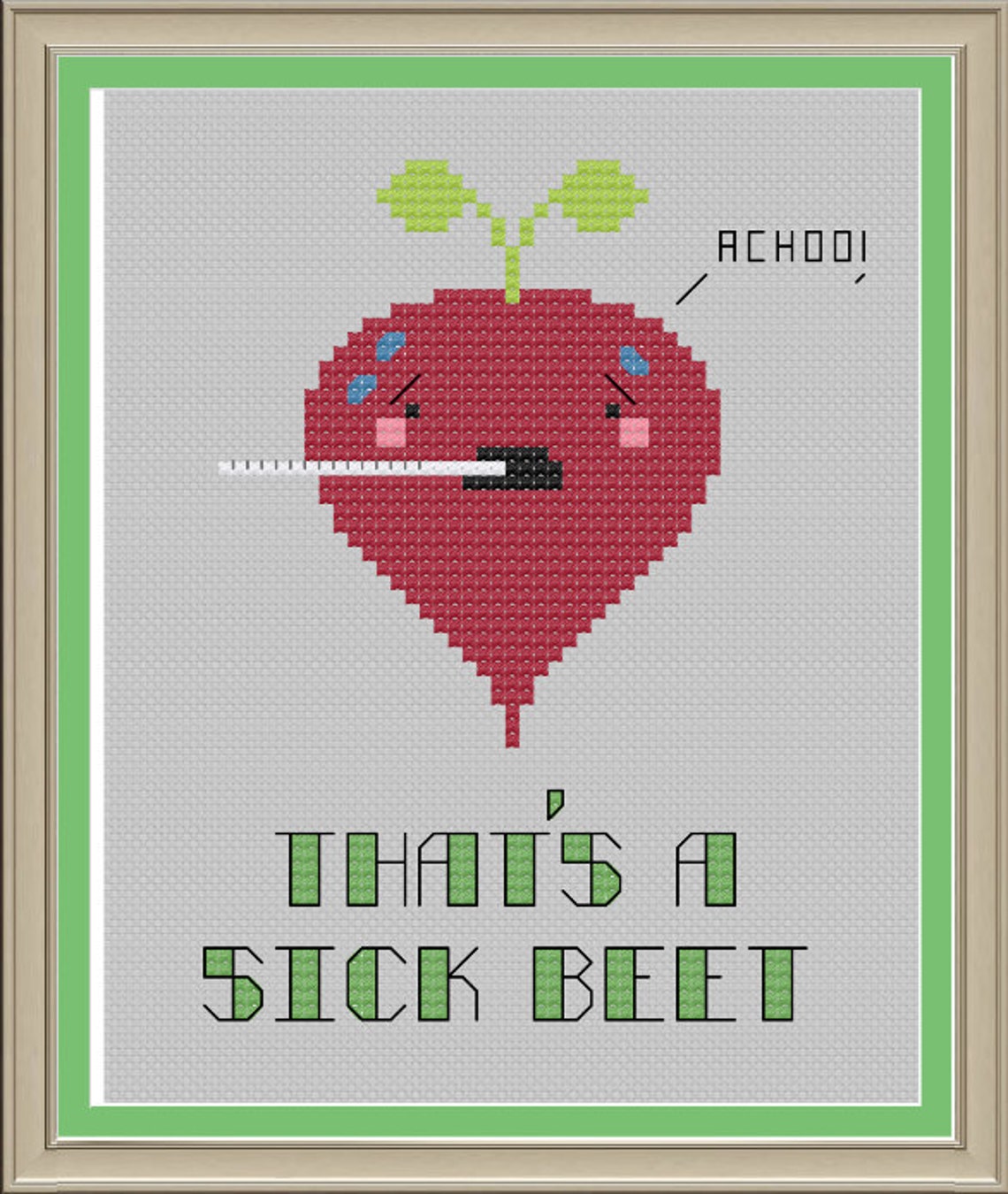 That's a Sick Beet: Funny Cross-stitch Pattern - Etsy Canada