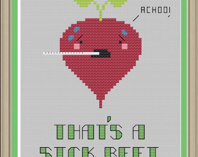 That's a Sick Beet: Funny Cross-stitch Pattern - Etsy