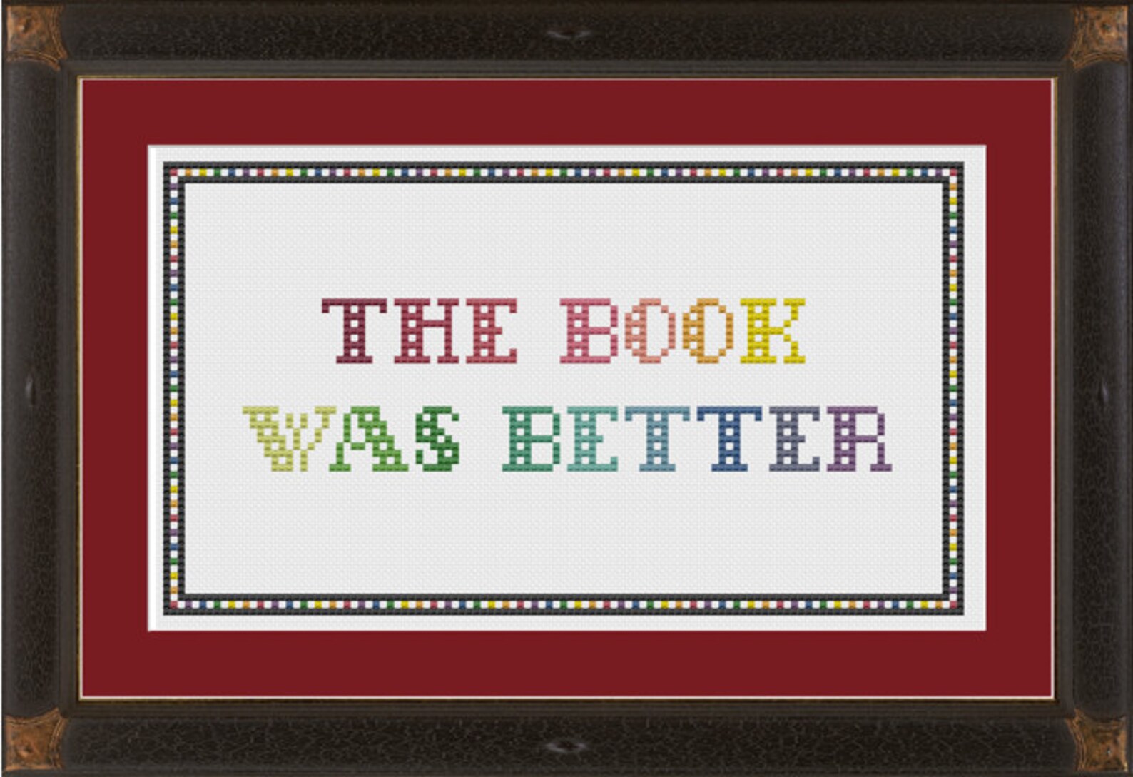 The Book Was Better: Cross-stitch Pattern - Etsy