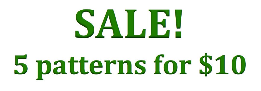 Cross-stitch Pattern Sale: 5 Patterns for 10 Dollars - Etsy